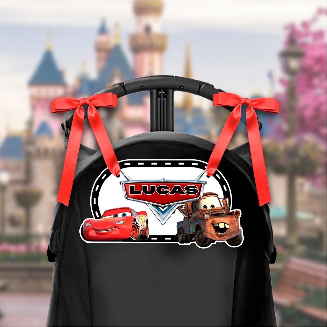 Lightning Mcqueen and Tow Mater Stroller Tag – Disney Trip Must-have ...