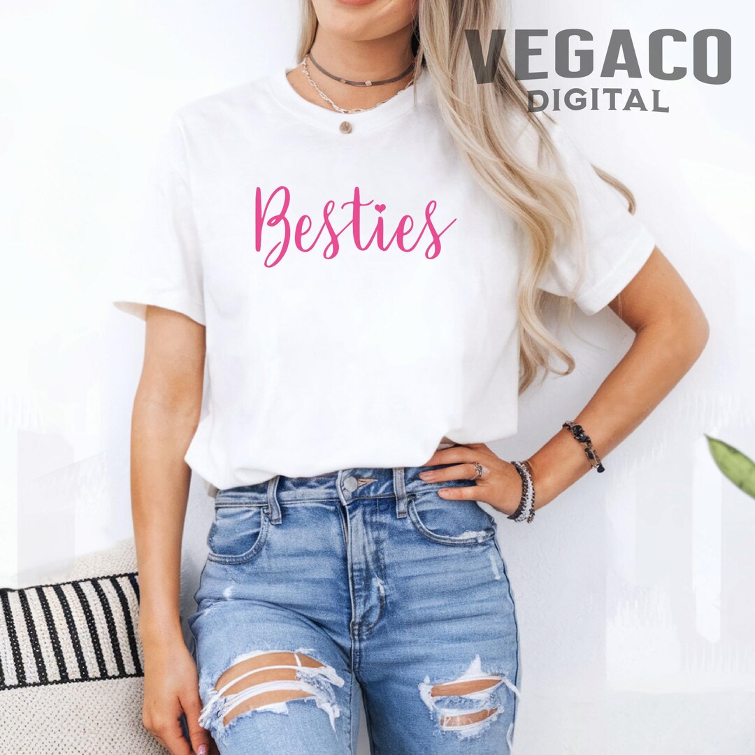 Besties PNG | Handwritten Script Friendship Clipart | Minimal Printable ...