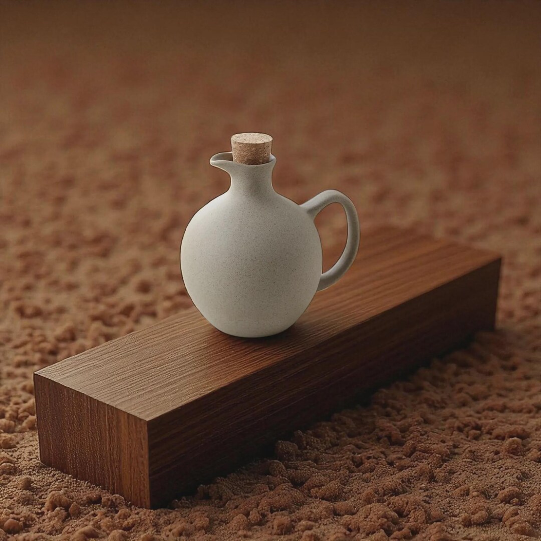 Handmade Ceramic Olive Oil Dispenser: Rustic Kitchen Utensil Holder - Etsy