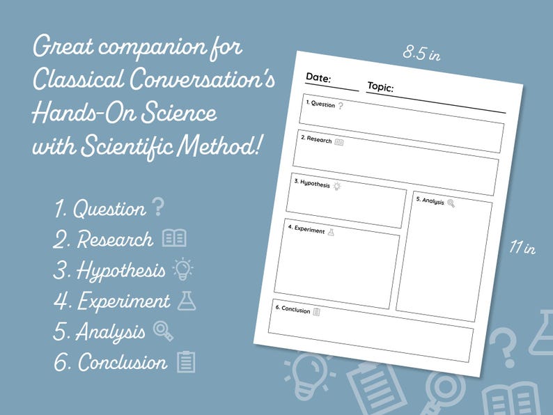 Science Journal Printable With Scientific Method – Hands-on Experiment ...