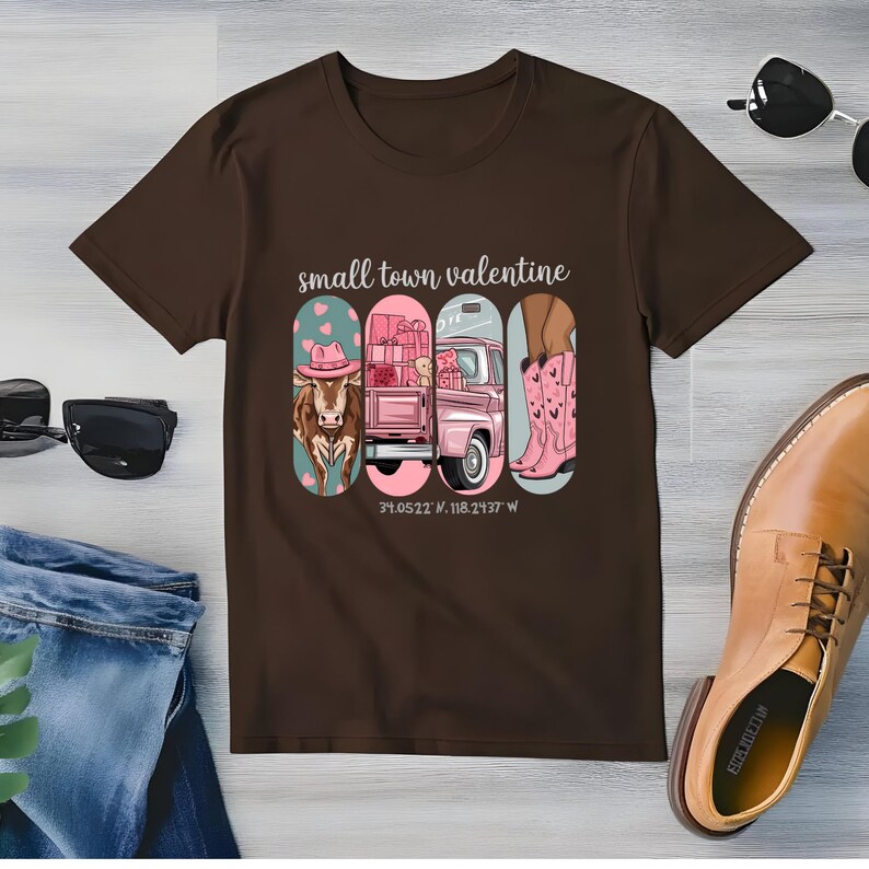 Small Town Valentine Sweatshirt, Personalized Coordinates Valentine ...