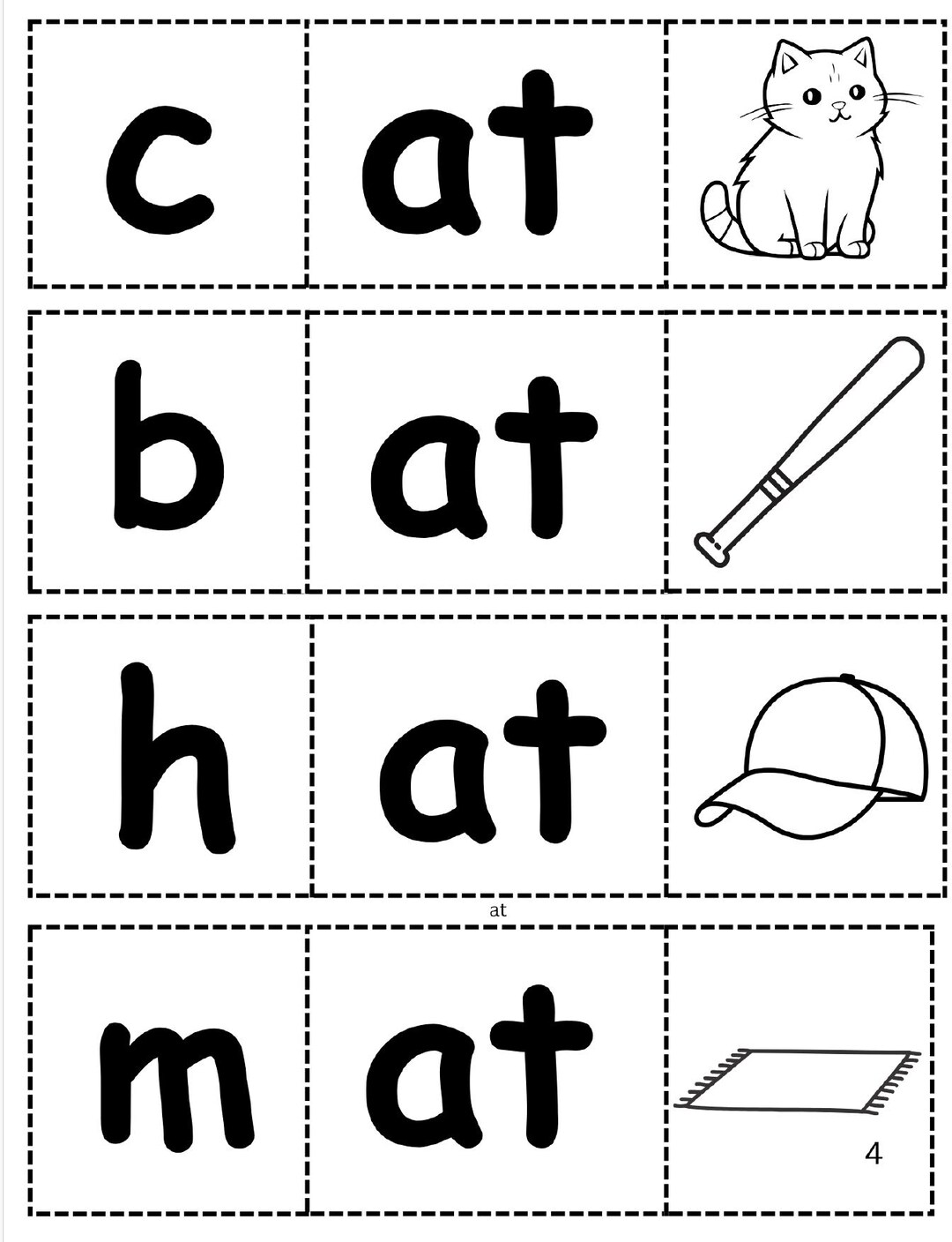 Word Family Match - Etsy