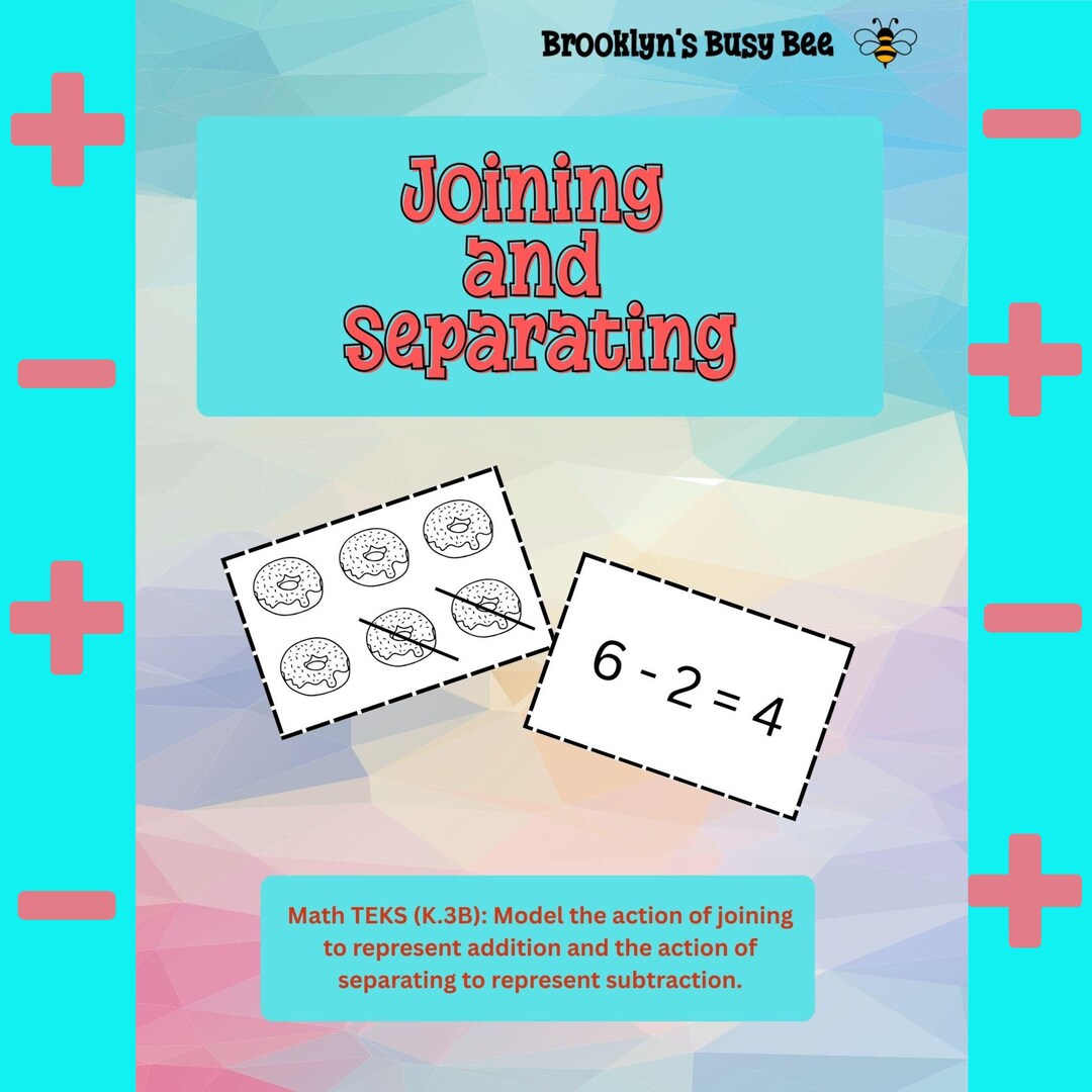Joining and Separating Activities | Kindergarten Addition & Subtraction ...