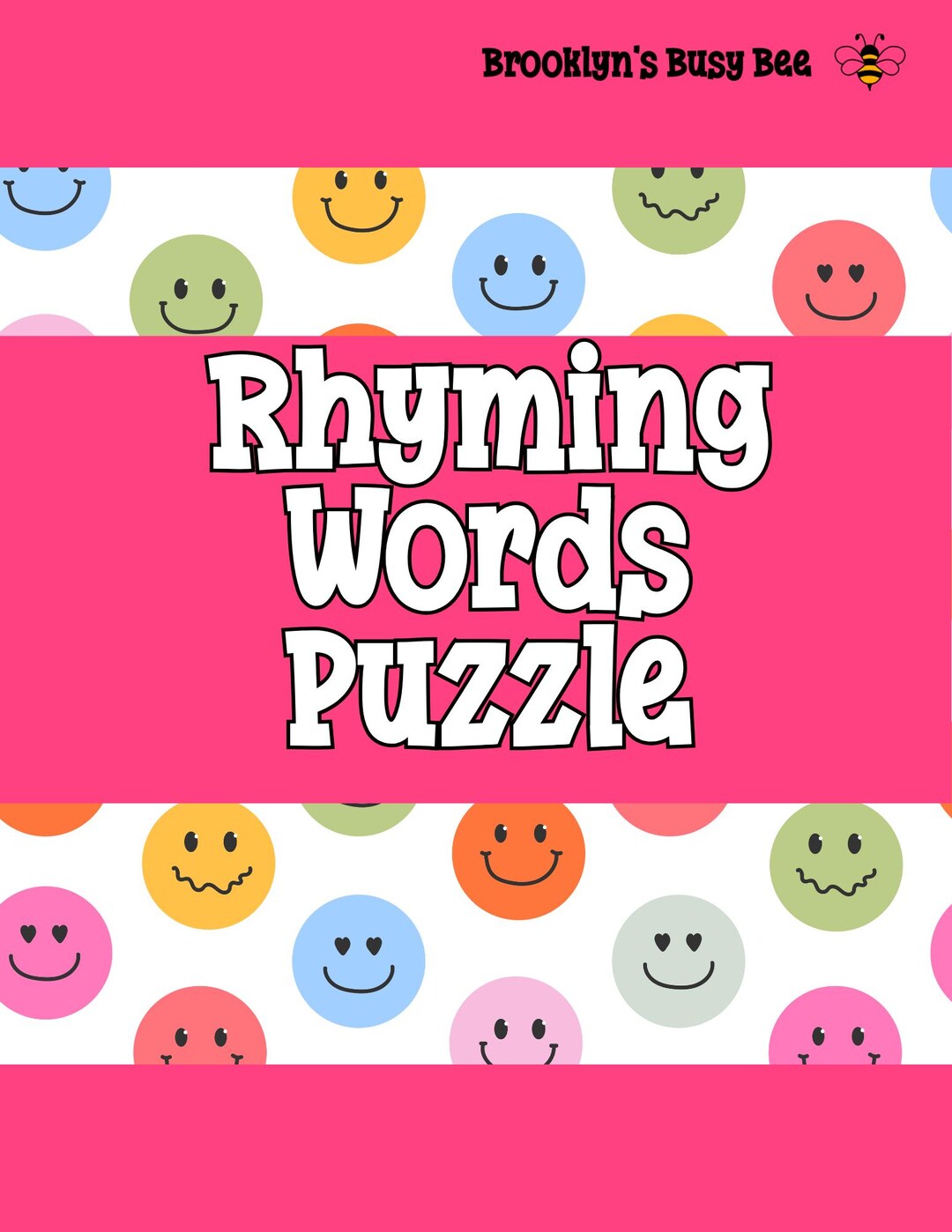 Rhyming Words Puzzle - Etsy