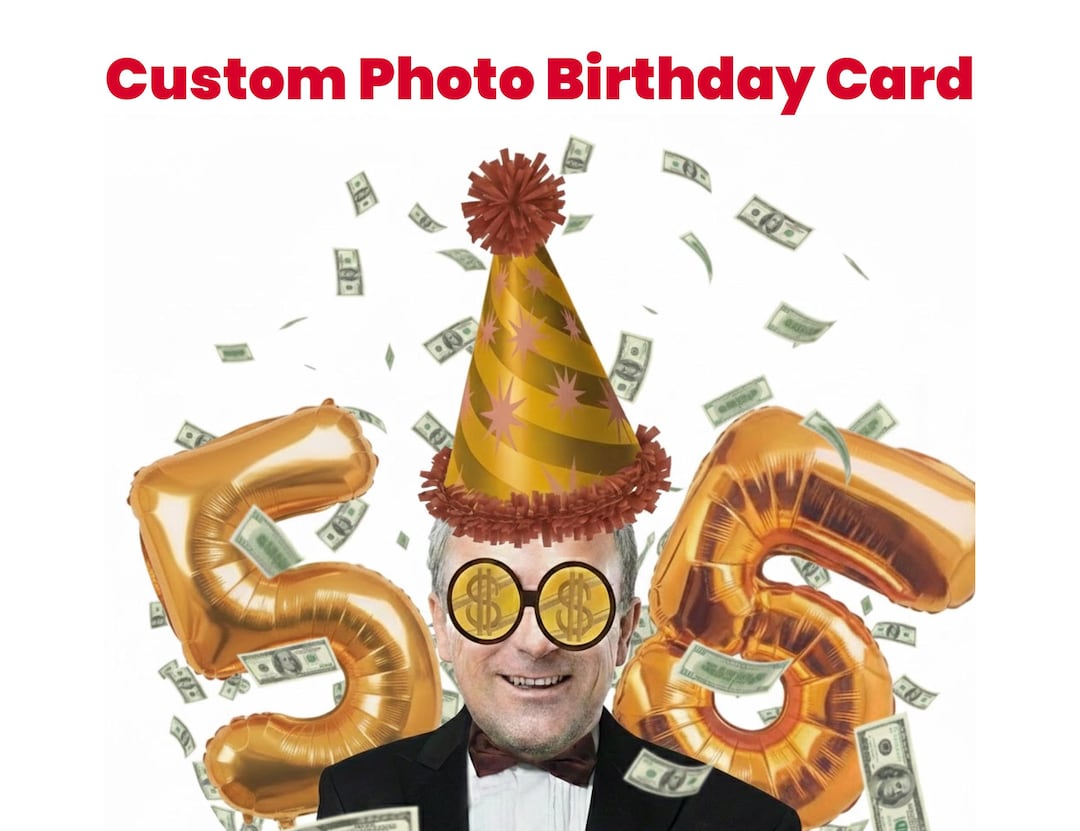 Custom Birthday Portrait From Photo — Funny Printable Gift Download - Etsy