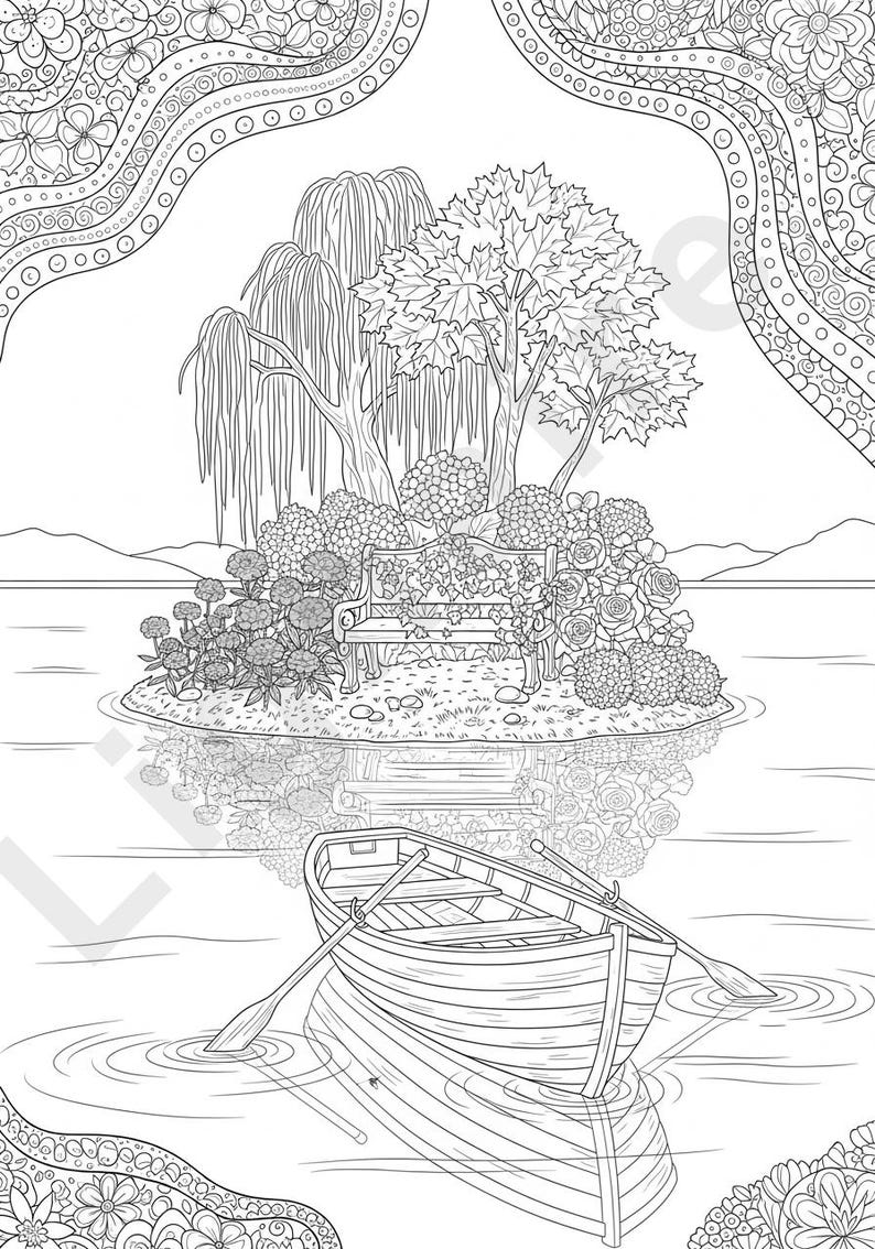 50 Enchanted Gardens Coloring Pages – Magical Floral Worlds and Secret ...