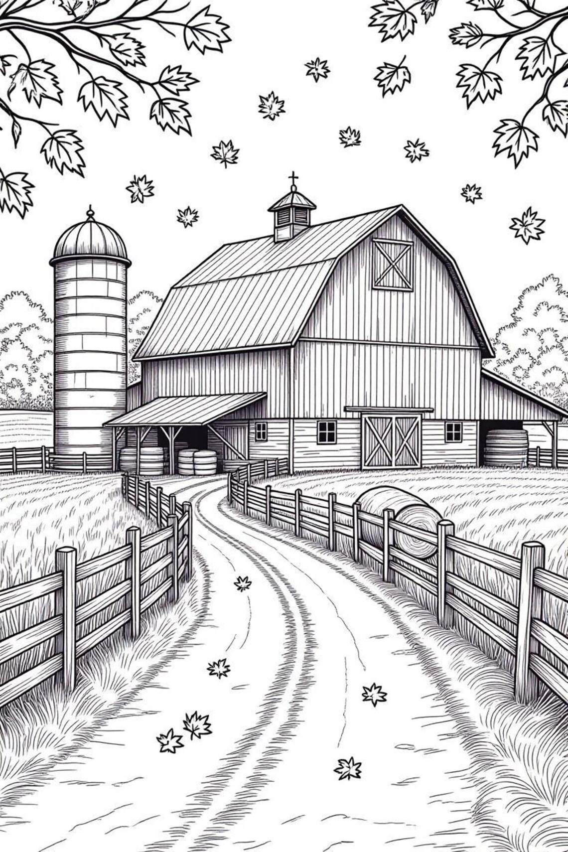 Autumn Coloring Book 50 Pages - Etsy