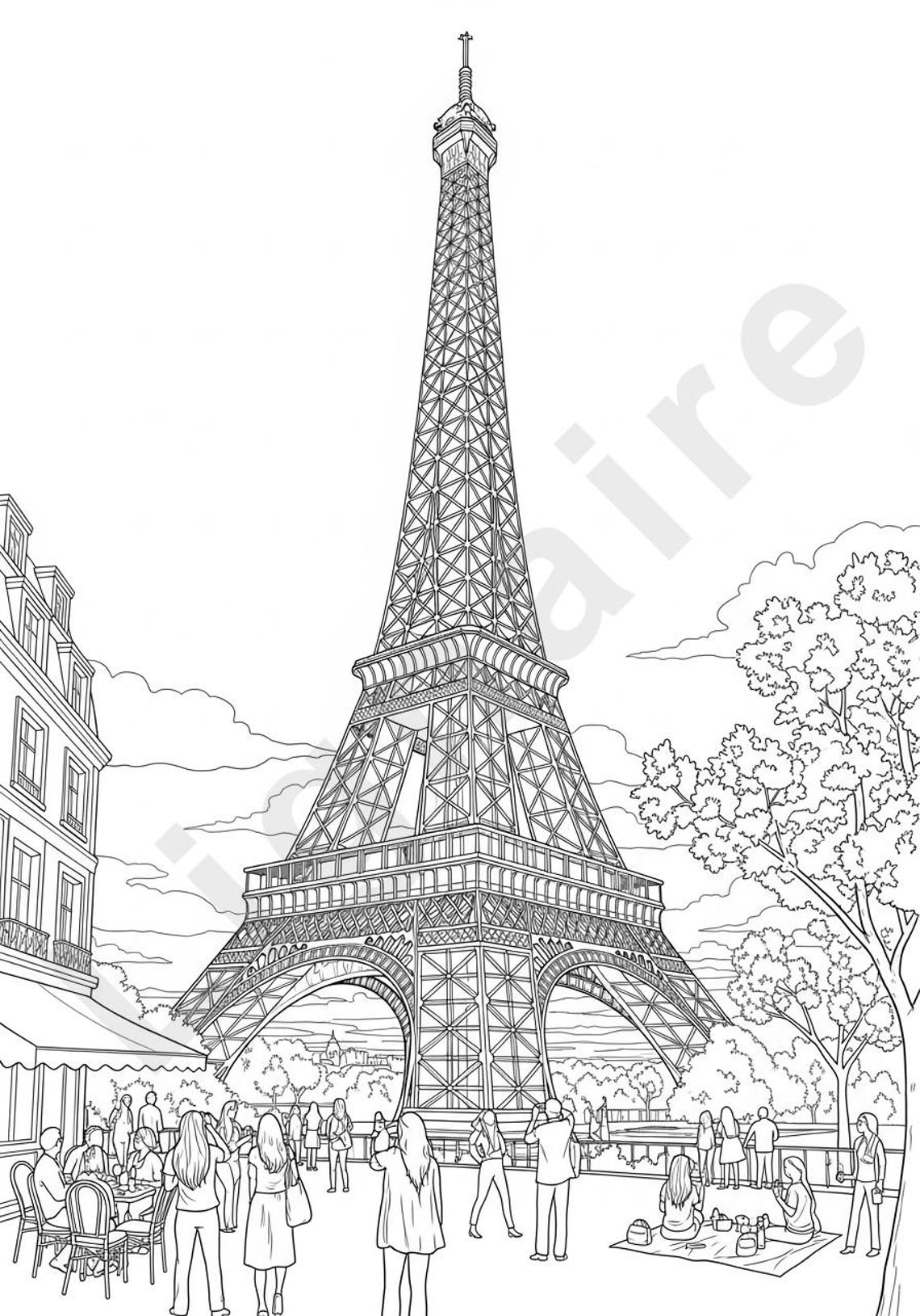 Famous Landmarks Coloring Book – 50 Pages of Iconic Wonders From Around ...