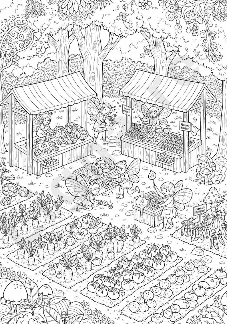 50 Enchanted Gardens Coloring Pages – Magical Floral Worlds and Secret ...