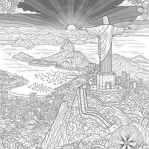 Famous Landmarks Coloring Book – 50 Pages of Iconic Wonders From Around ...