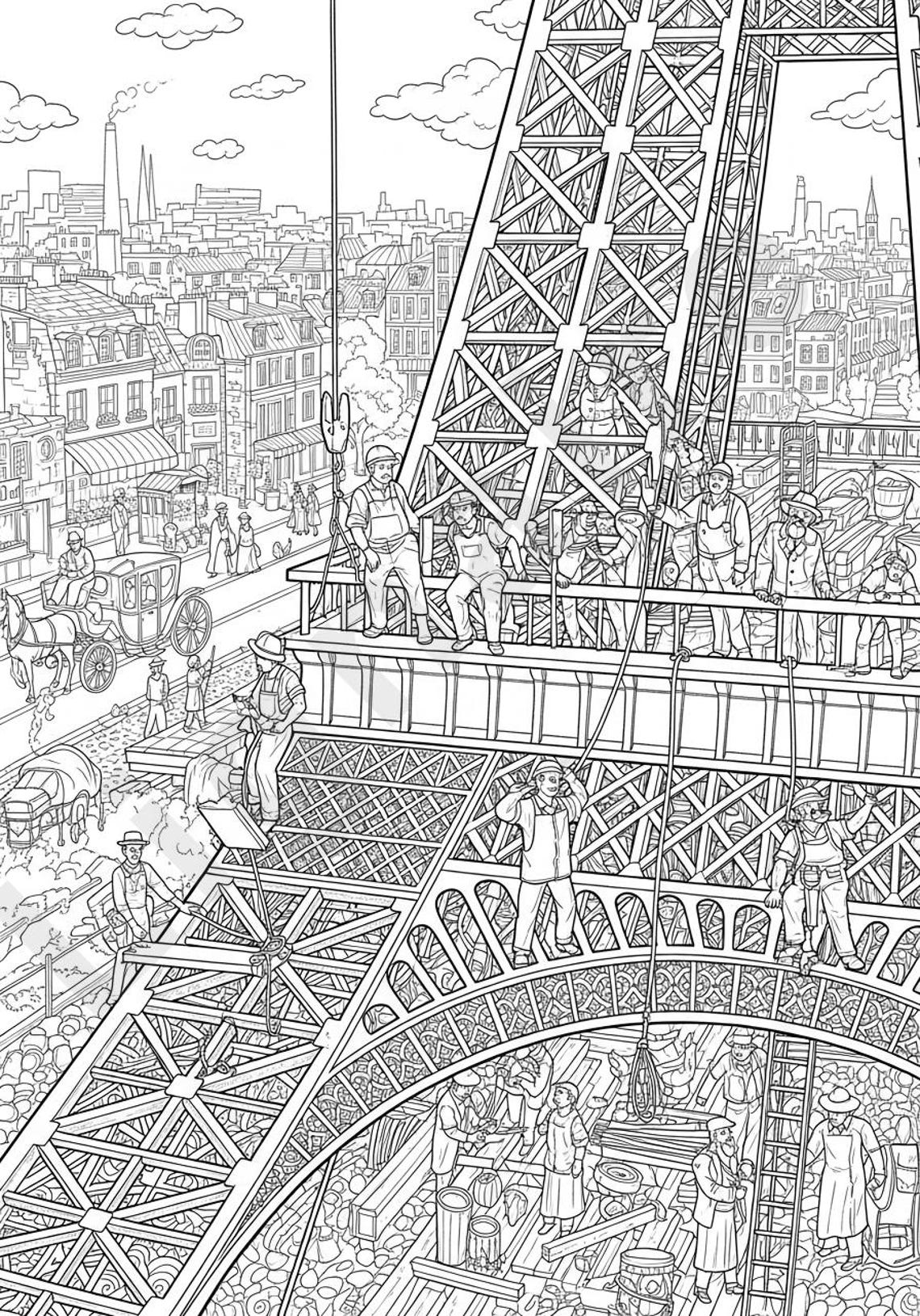 50 Vintage Cities Coloring Pages – Timeless Streets & Classic ...
