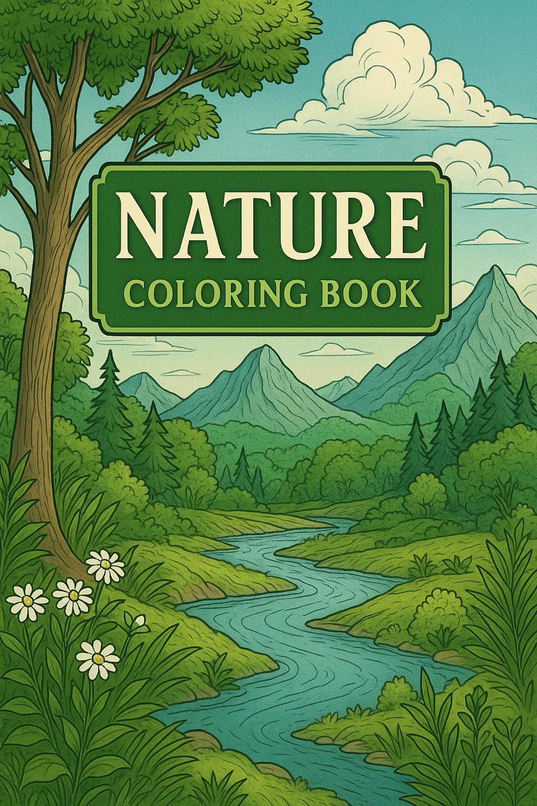 Libro para colorear de la naturaleza: 12 páginas imprimibles de bosques ...