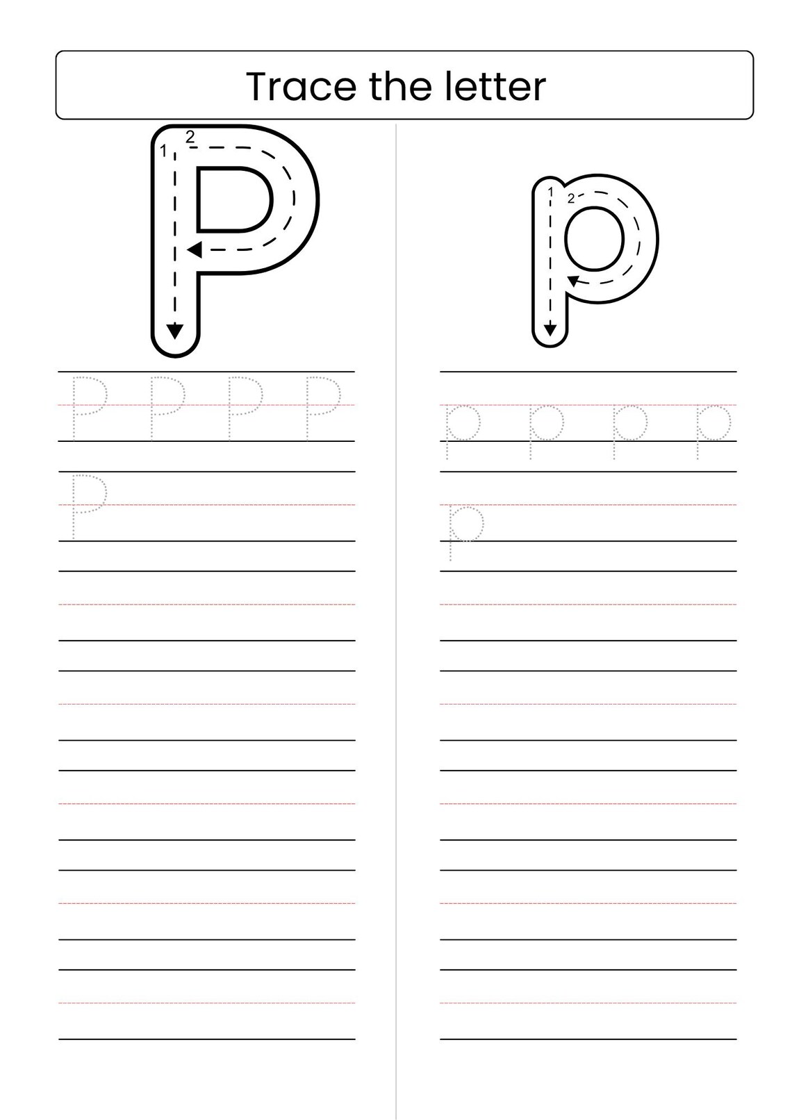 Alphabet Tracing Worksheet A–Z for Kids | Letter Practice | Preschool ...