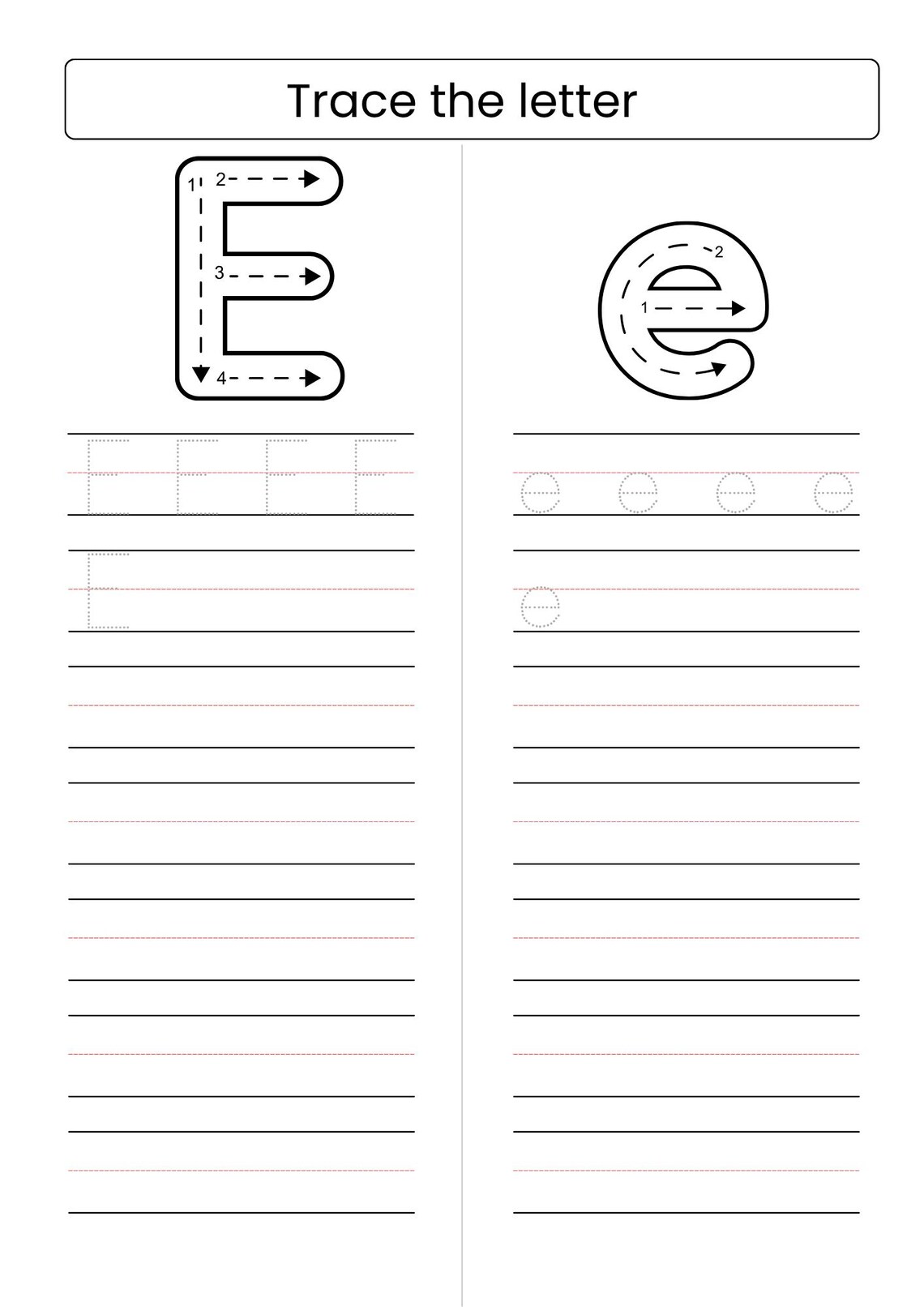 Alphabet Tracing Worksheet A–Z for Kids | Letter Practice | Preschool ...