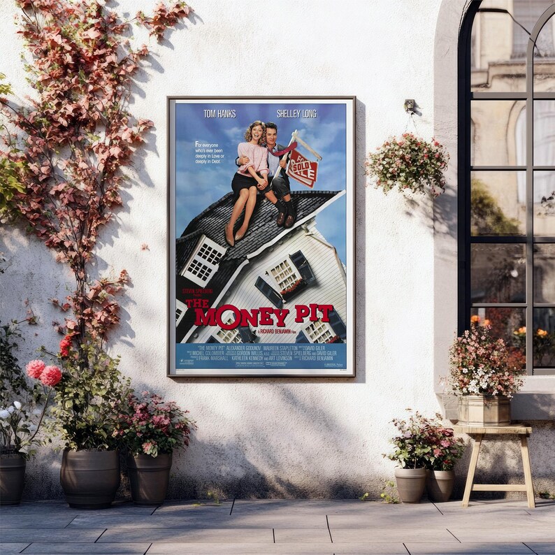The Money Pit (1986) Movie Poster, Classic Movie Wall Art, Vintage Art ...