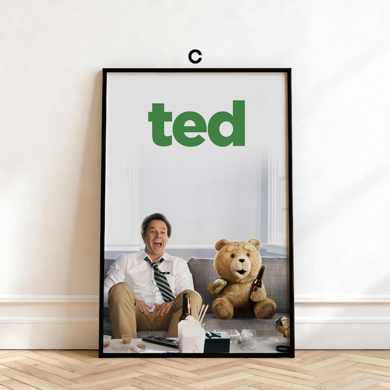 Ted (2012) Movie Poster, Classic Movie Wall Art, Vintage Art Print ...