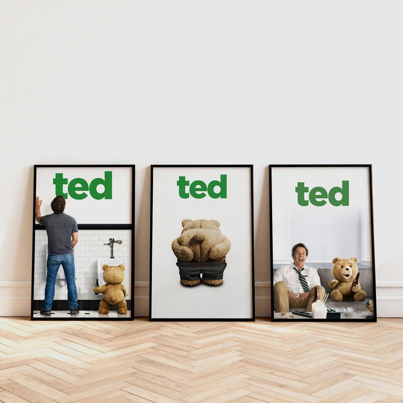 Ted (2012) Movie Poster, Classic Movie Wall Art, Vintage Art Print ...