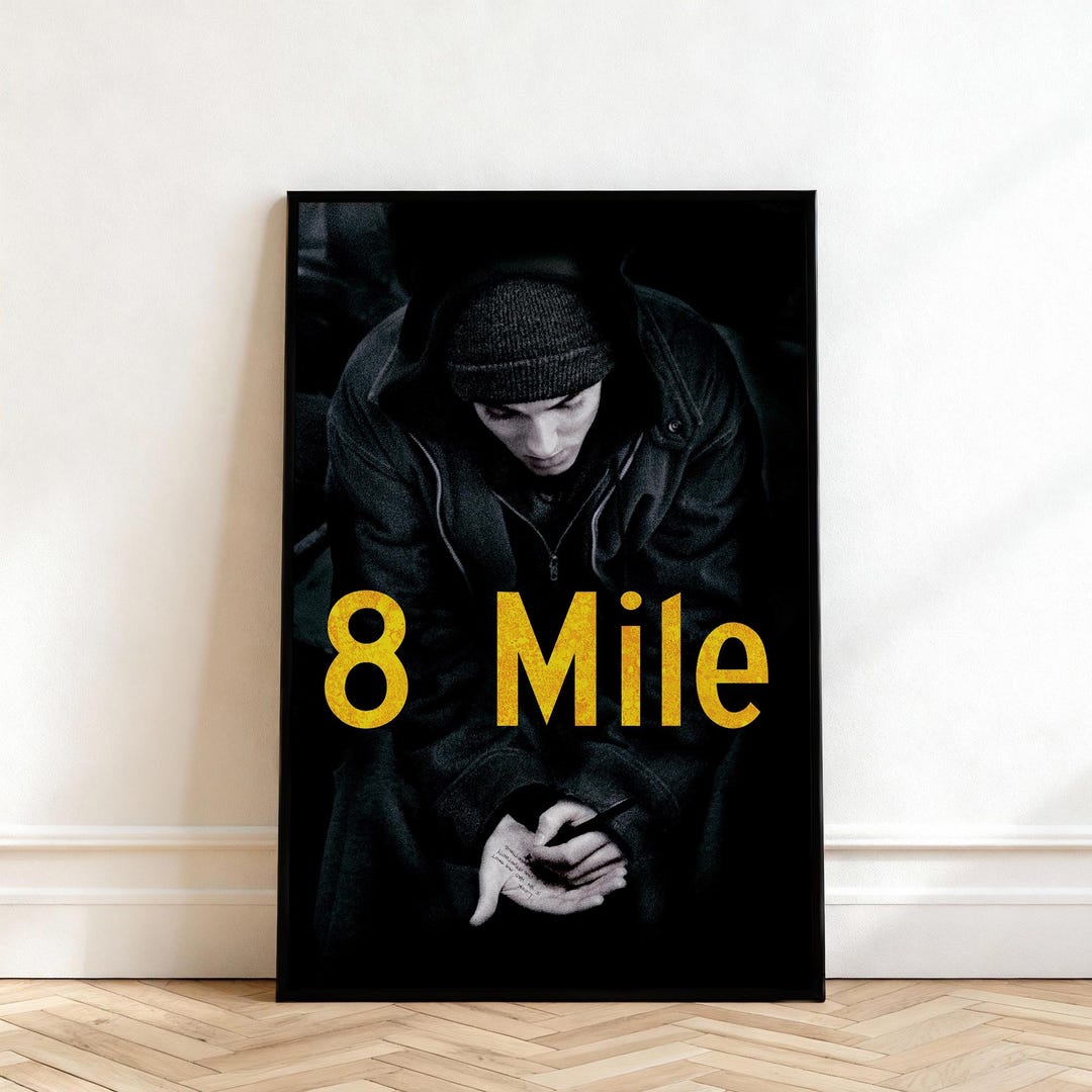 8 Mile (2002) Movie Poster, Classic Movie Wall Art, Vintage Art Print ...