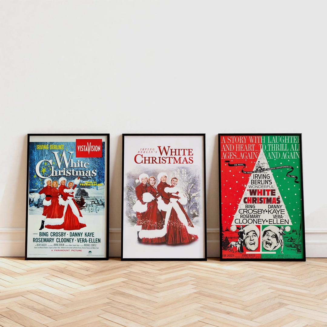 White Christmas (1954) Movie Poster, Classic Movie Wall Art, Vintage ...
