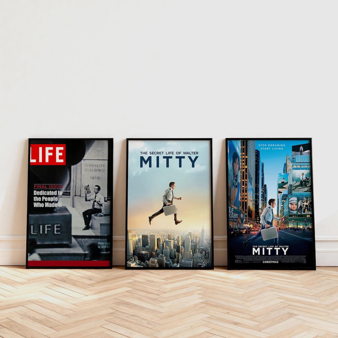 The Secret Life of Walter Mitty (2013) Movie Poster, Classic Movie Wall ...