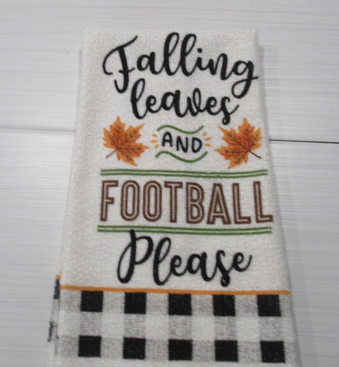 FOOTBALL. Kitchen Towel. Falling Leaves 23 X 15 - Etsy