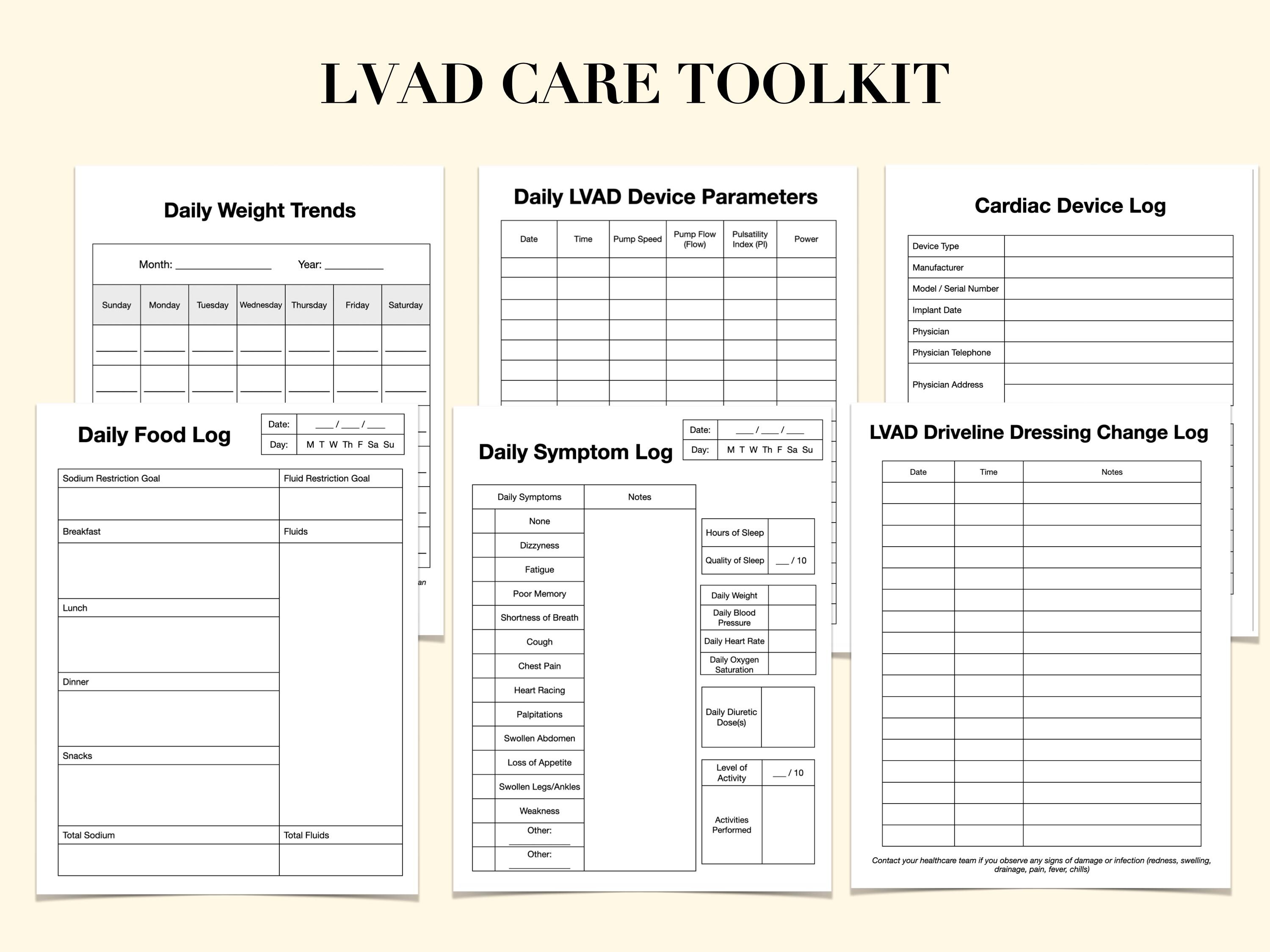 LVAD Care Toolkit | Heart Failure Organizer for Patients & Caregivers ...