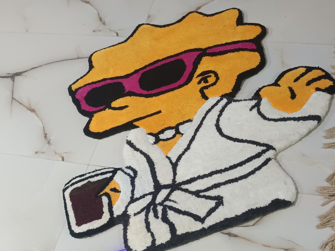 Cool Lisa Simpson Tufted Rug | the Simpsons Fan Art Decor | Custom ...