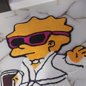 Cool Lisa Simpson Tufted Rug | the Simpsons Fan Art Decor | Custom ...