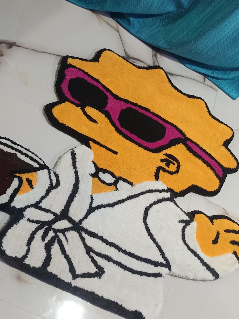 Cool Lisa Simpson Tufted Rug | the Simpsons Fan Art Decor | Custom ...