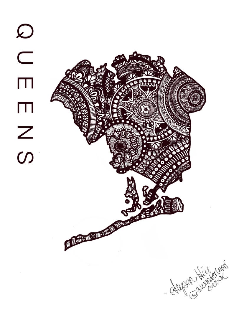 New York City Borough Series Queens - Etsy