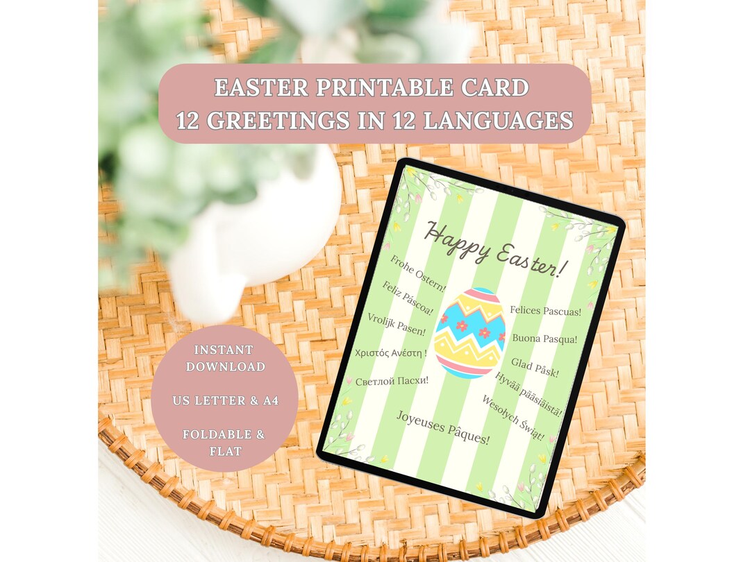 Multilingual Easter Card | Happy Easter in Different Languages | Global ...