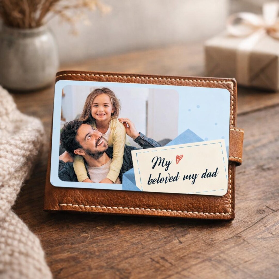Custom Photo Wallet Insert Card – Personalized Father’s Day Gift for ...