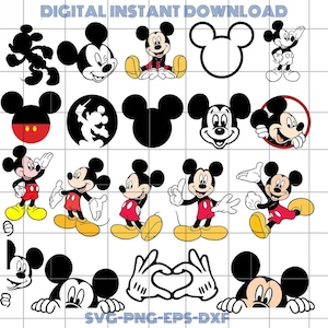 Cute Mouse Svg Bundle, Mickey Had Png, Cute Mickey Digital File ...