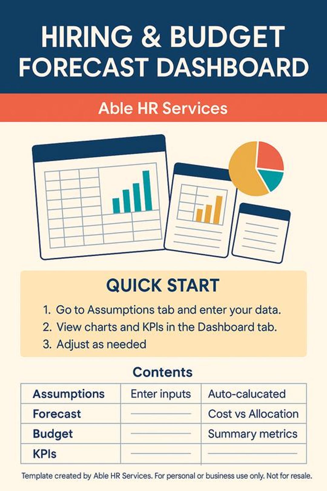 Dual Mode Hiring Needs Forecast Template | Workforce Planning Staffing ...