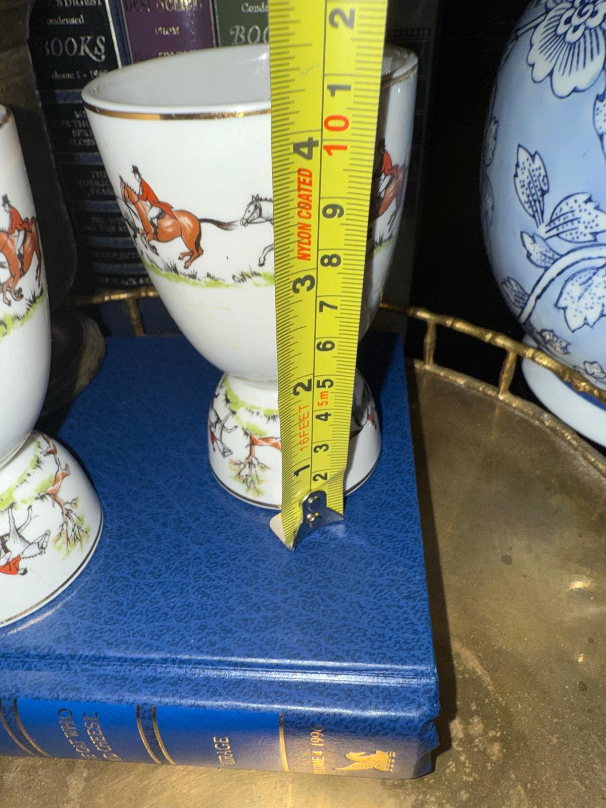 Vintage Fox Hunt Egg Cups English Equestrian Set of 2 - Etsy