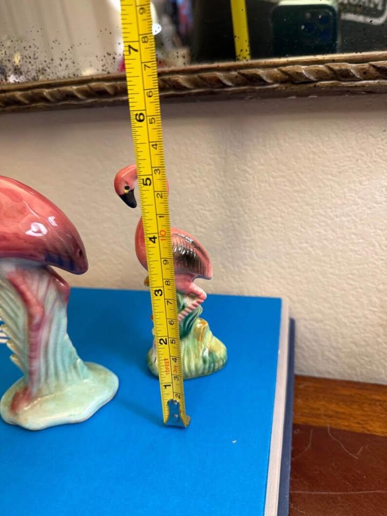 Vintage Ceramic Flamingo Figurines – Mid Century Pink Flamingo Pair ...