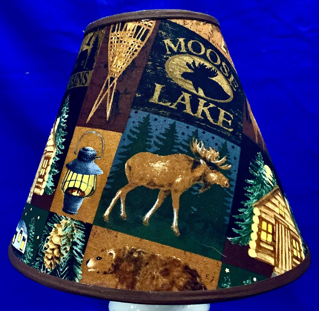 Moose Lake Cabin Lamp Shade - Etsy