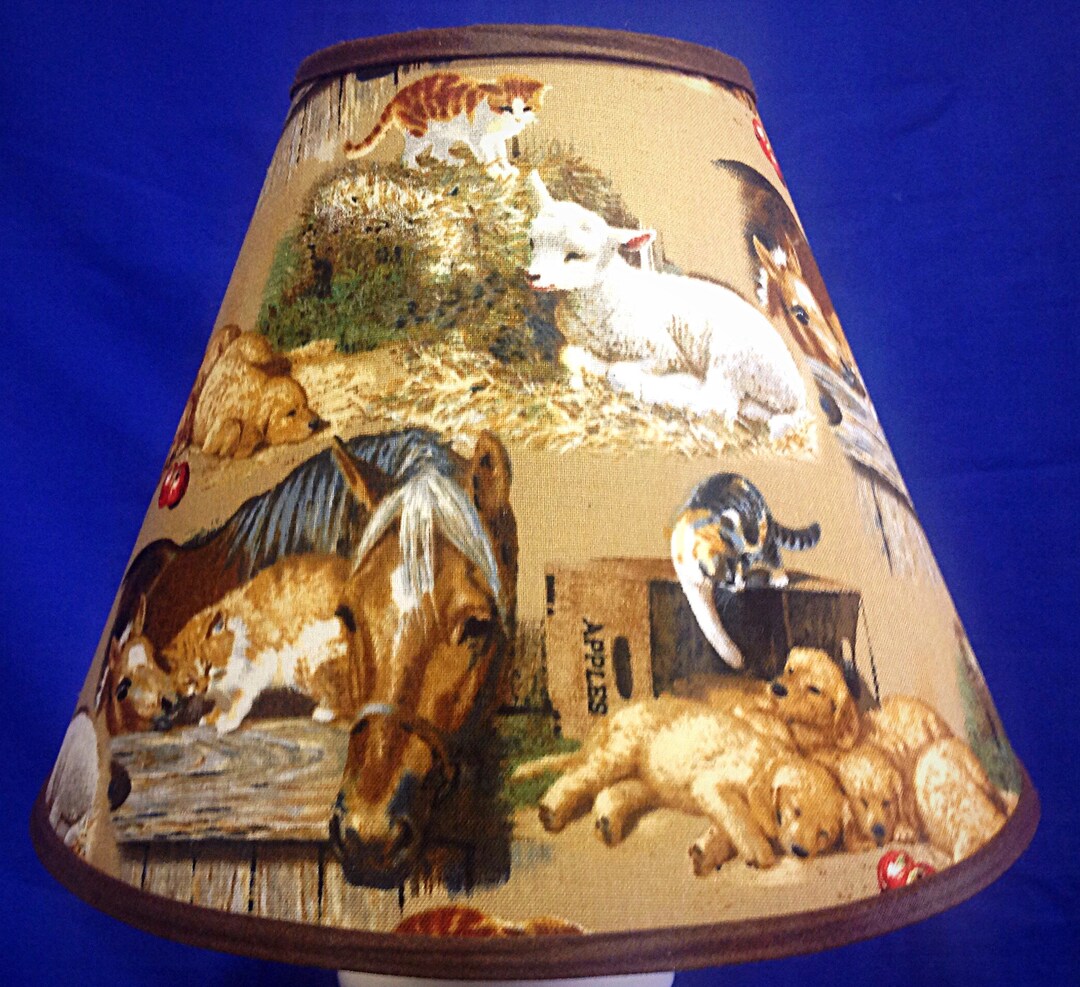 Farm Animals Horse Lamb Cat Dogs Lamp Shade - Etsy