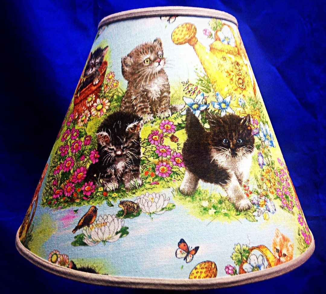 Cat in Garden Lamp Shade - Etsy