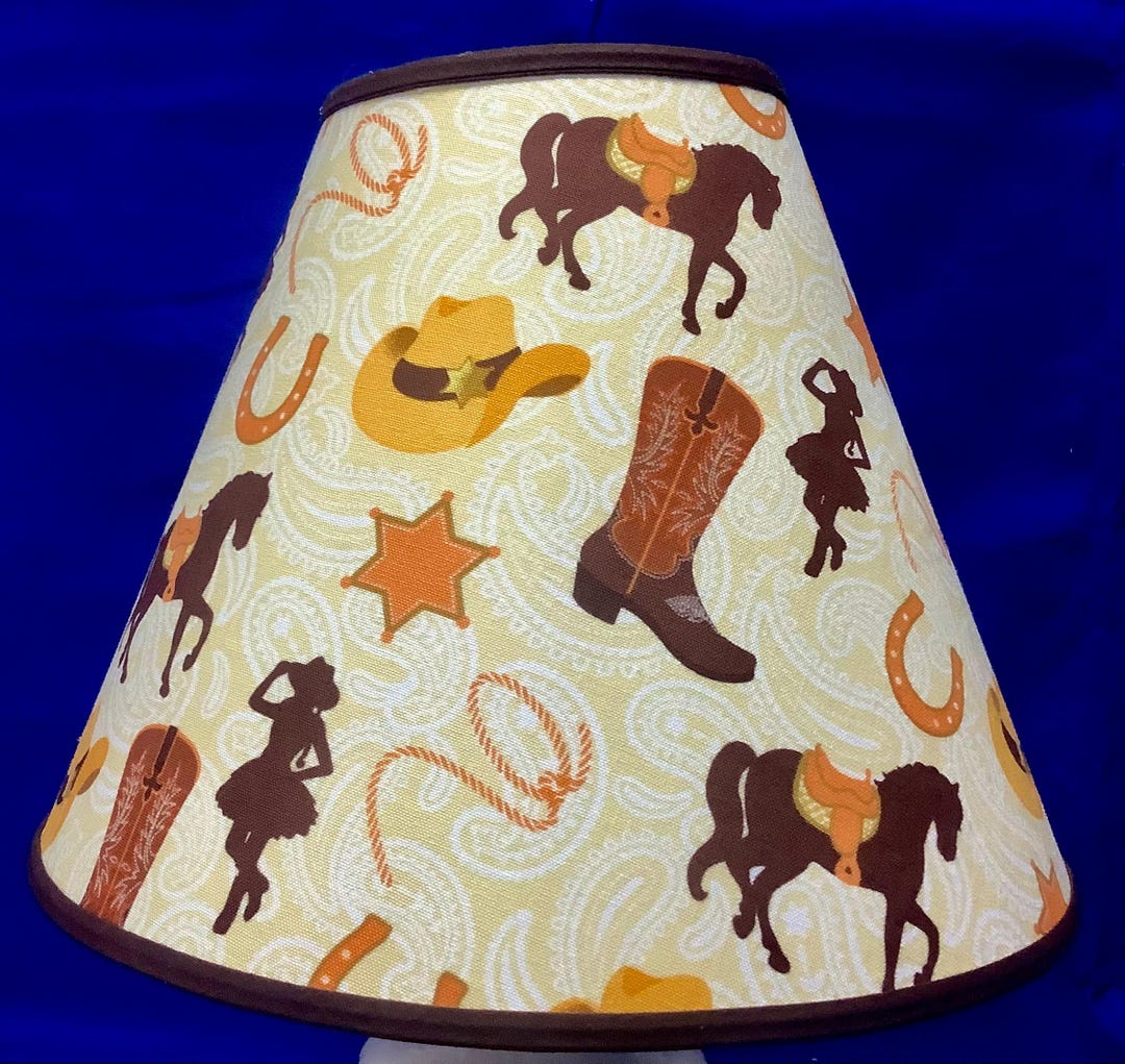 Cowgirl Hat Boots Lasso Lamp Shade - Etsy