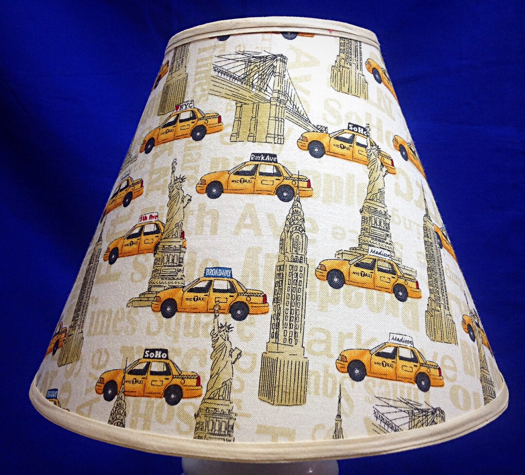 New York Taxi Cab Landmark Lamp Shade - Etsy