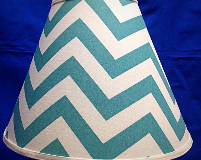 Teal Stripe Graphic Lamp Shade - Etsy
