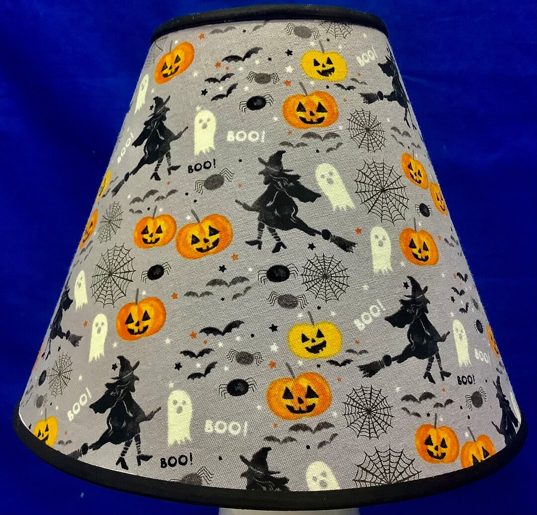 Witch Halloween Ghost Jack O Lantern Lamp Shade - Etsy
