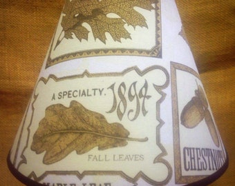Oak and Maple Leaf Lamp Shade, Botanical Lampshade Made With Pressed ...