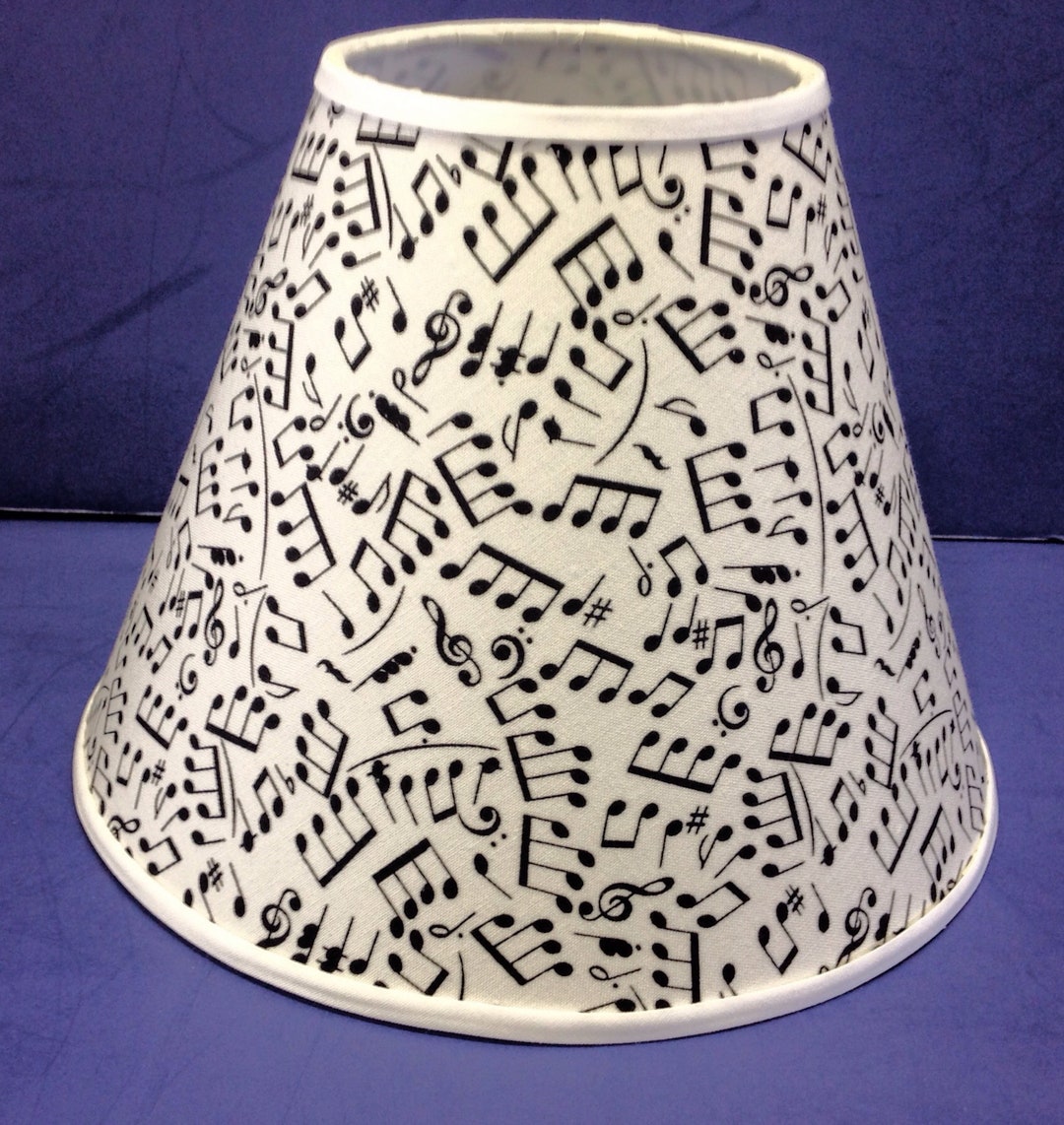Music Notes on White Lamp Shade - Etsy