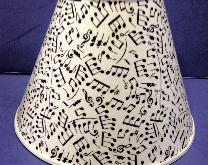Music Notes on White Lamp Shade - Etsy