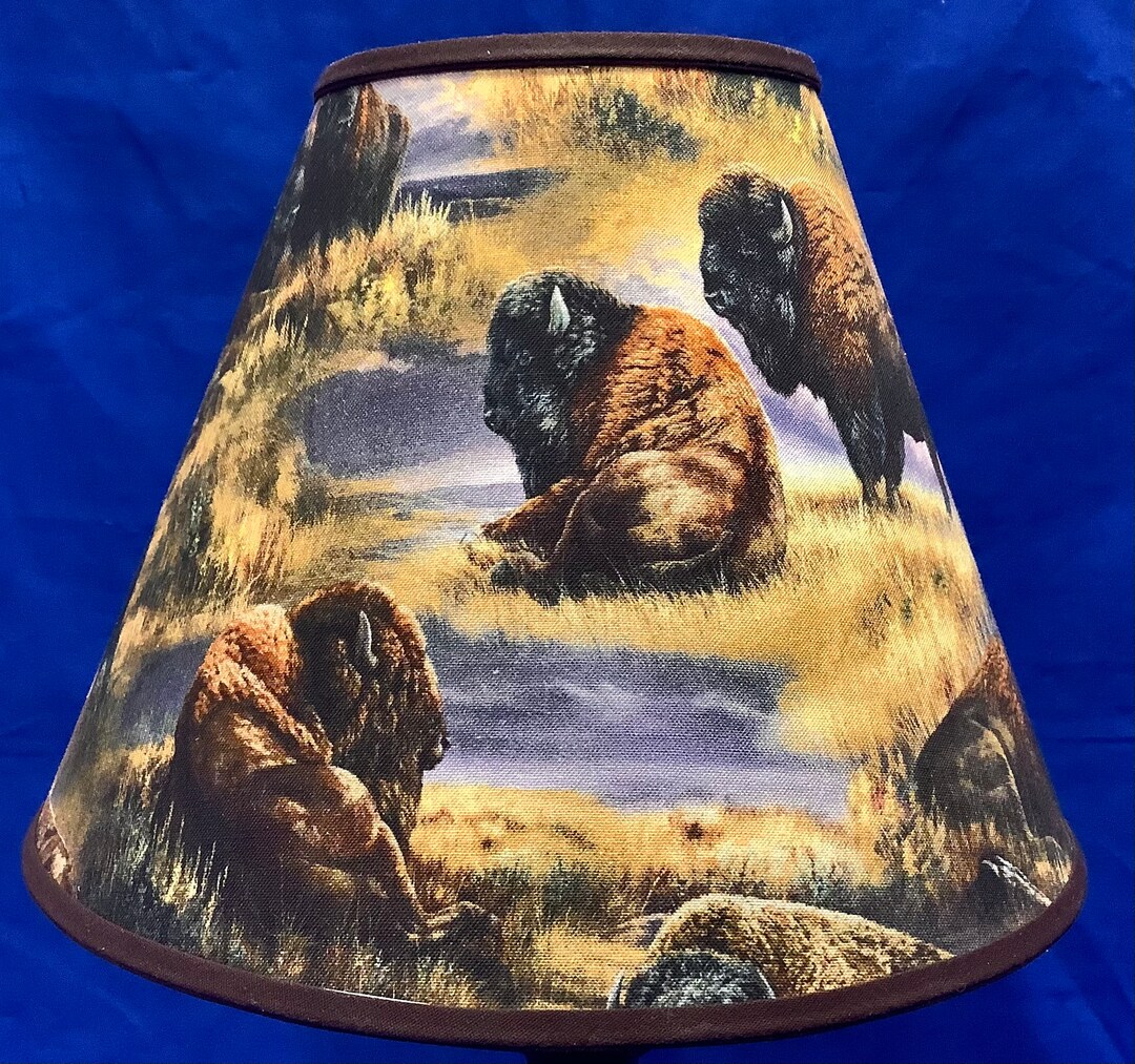 Buffalo in Grass Lamp Shade - Etsy