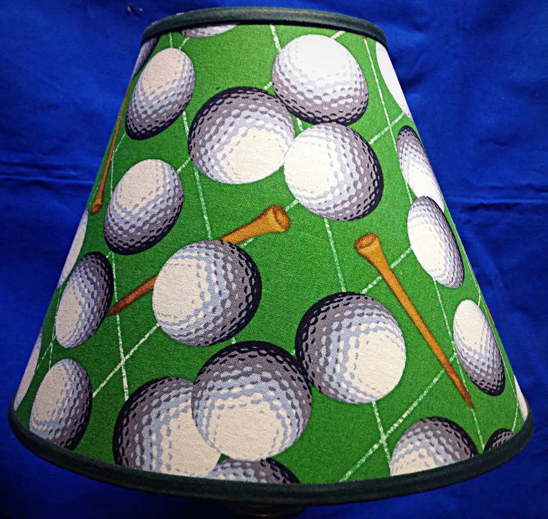 Golf Ball Tees on Green Lamp Shade - Etsy