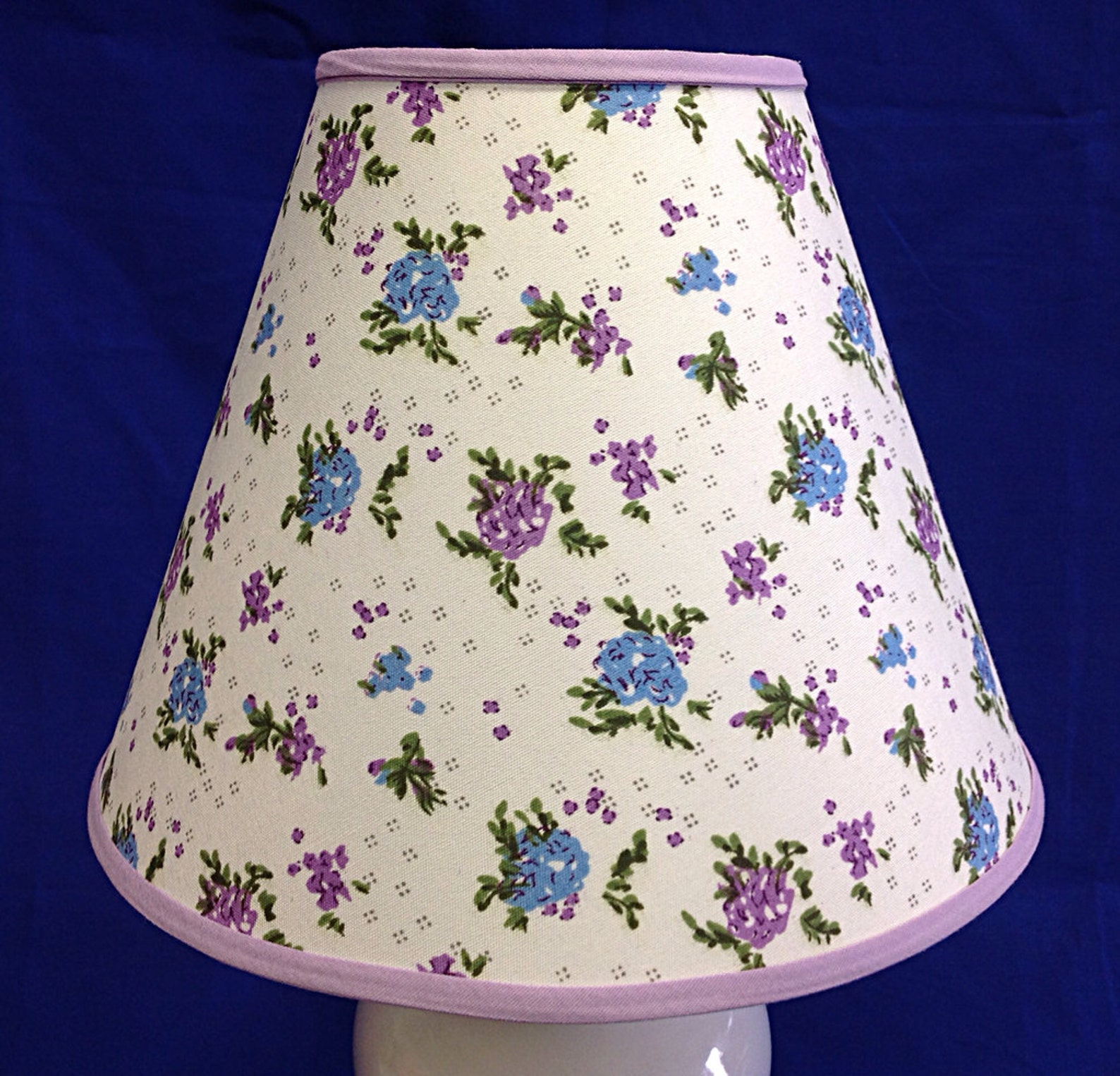 Purple Blue Flower Lamp Shade - Etsy