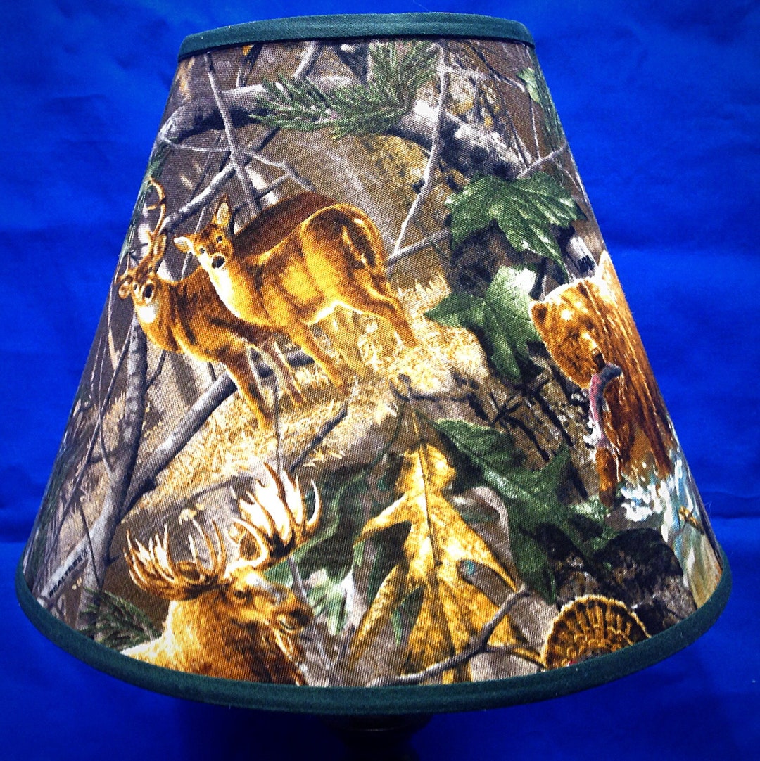 Woods Camo Deer Bear Lamp Shade - Etsy
